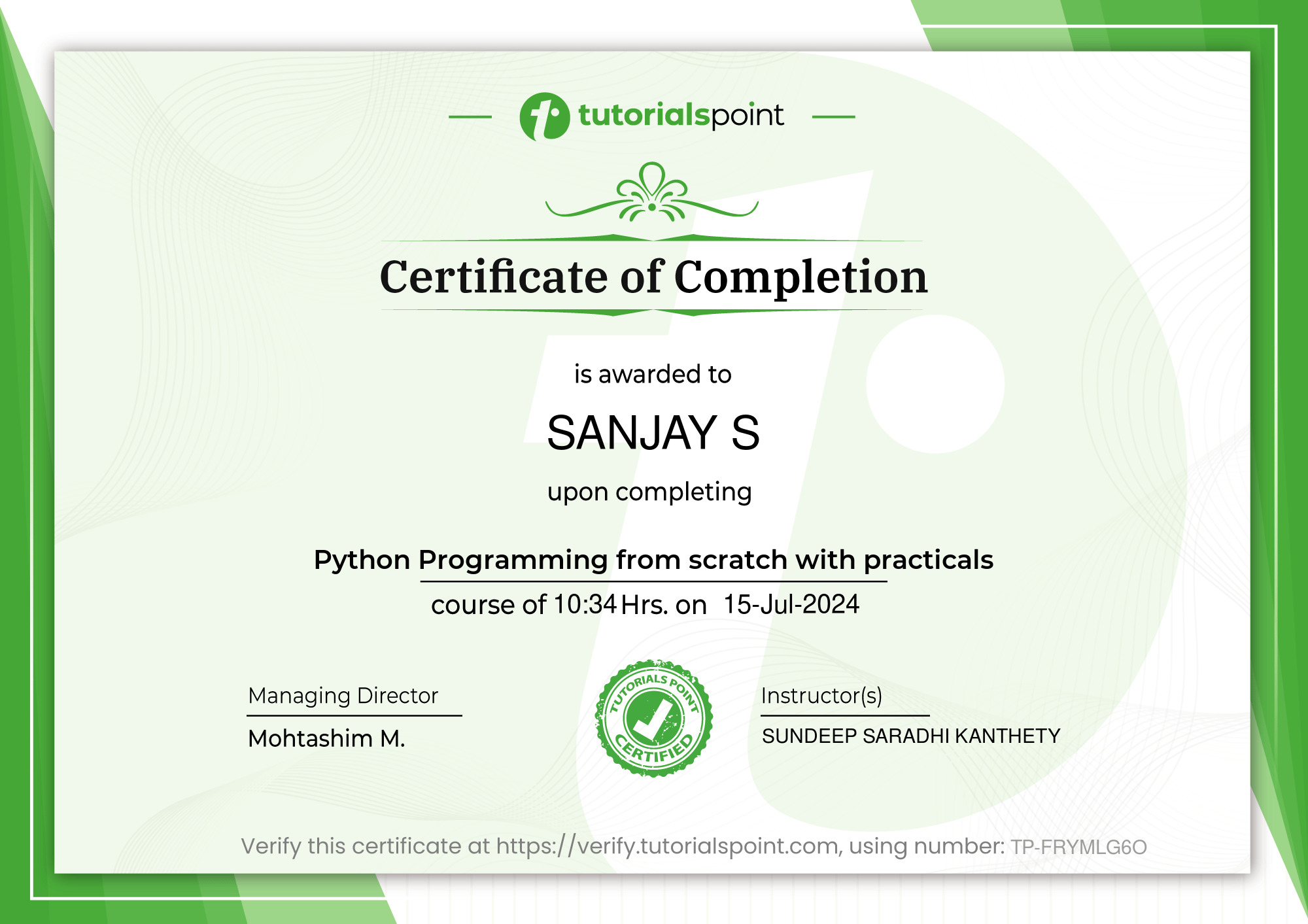 Sanjay Sathya Kumar - Bachelors in Computer Science Engineering | LinkedIn