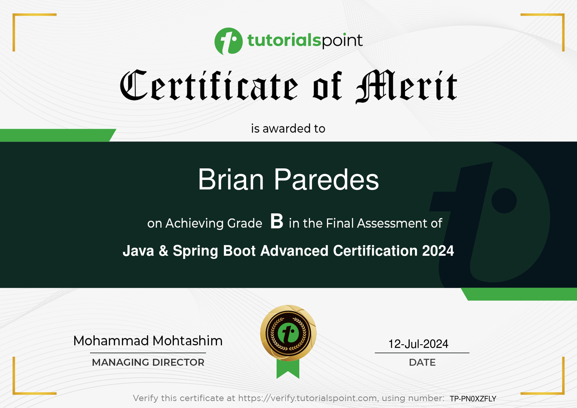 Brian Paredes Zúñiga - Java Developer Senior | LinkedIn